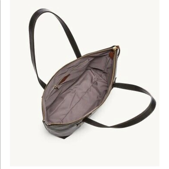 Fossil | Bags | Fossil Felicity Black Leather Tote | Poshmark